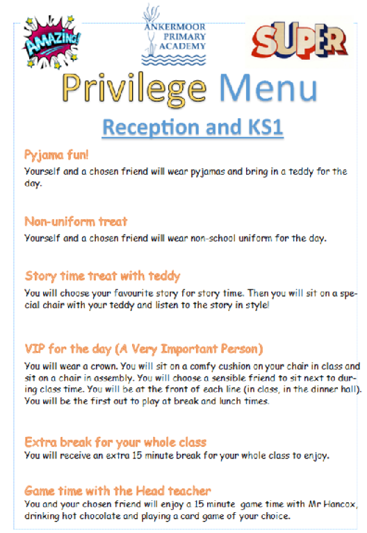 Ankermoor Primary Academy - Privileges
