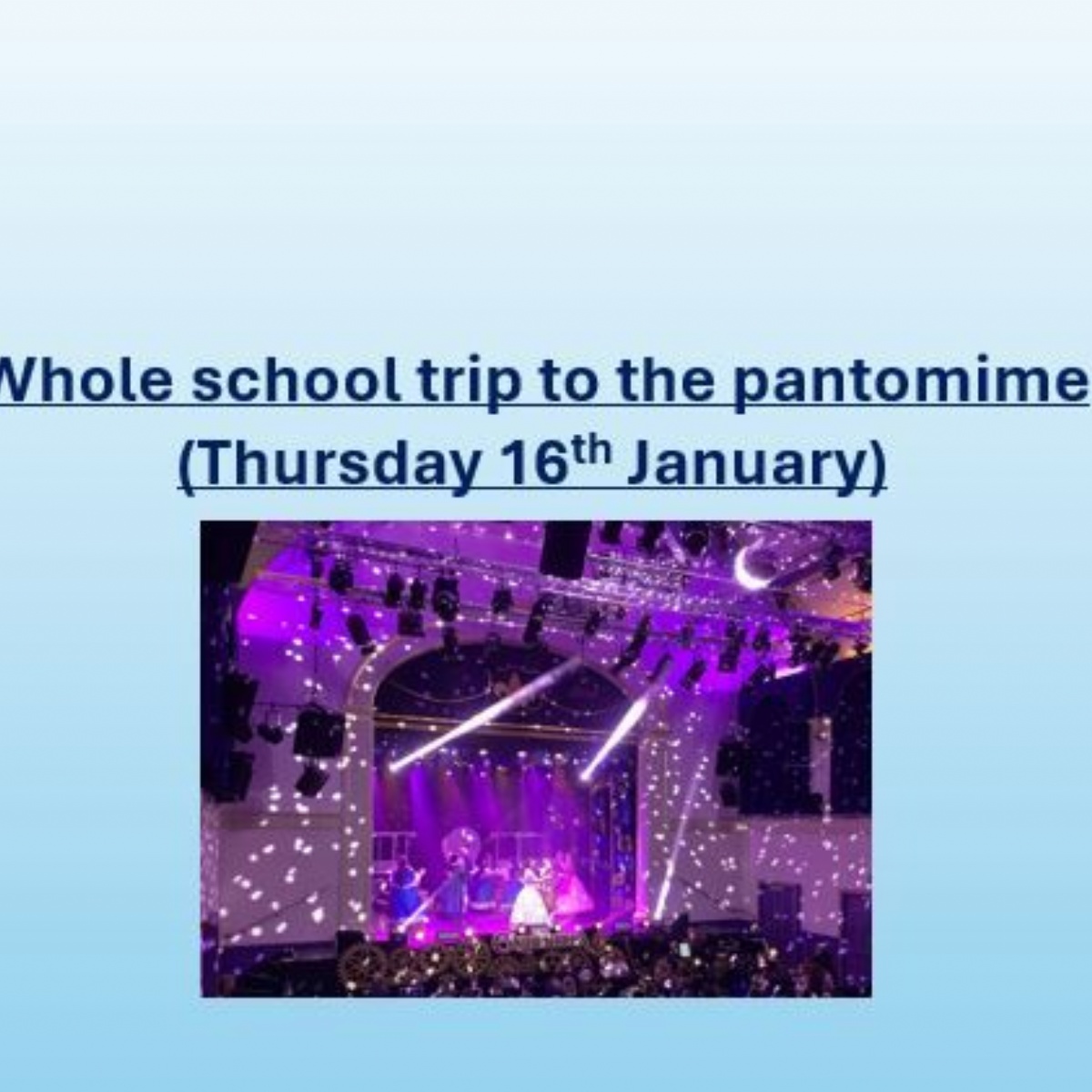 Ankermoor Primary Academy - Whole school trip to the pantomime
